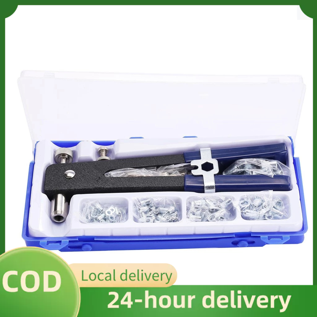 86PCS Rivet Nut Tool Kit Set Blind Rivet Nut Hand Riveter Wrench ...