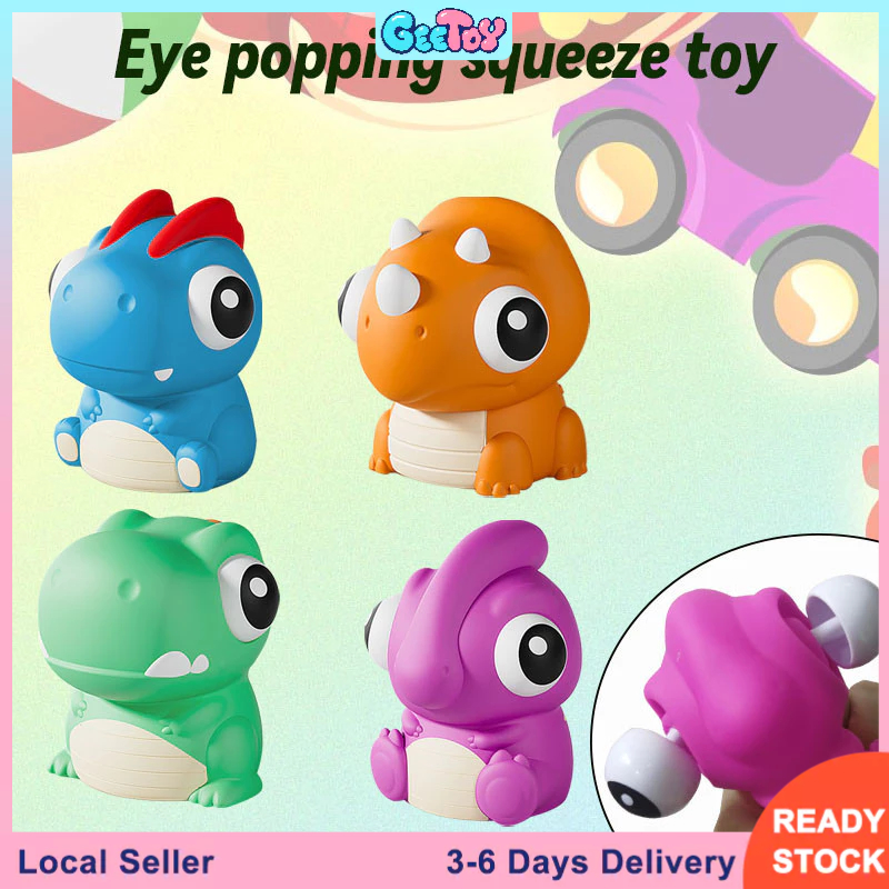 GeeToy Colorful Eye Popping Cute Cartoon Dragon Pinch Squishy Squeeze ...