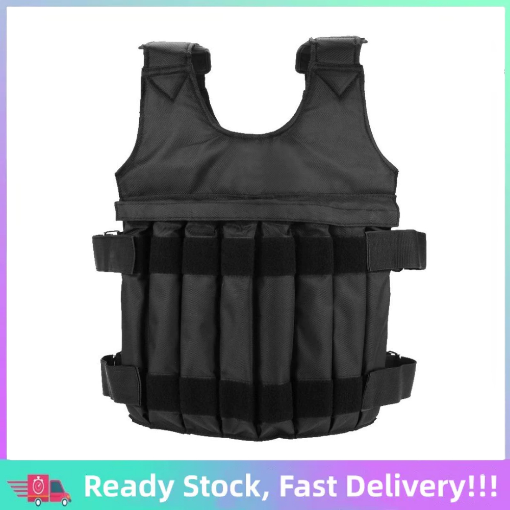 【SZ1】Max Loading 20kg Adjustable Weighted Vest Weight Jacket Exercise ...