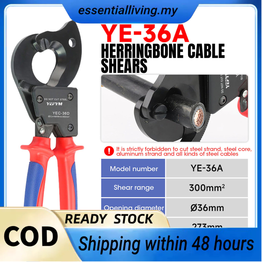 LM Ratchet Cable Cutter, Heavy Duty Wire Cutter for Aluminum Copper ...