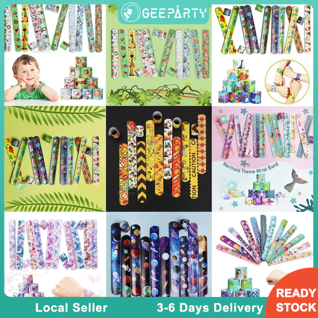 GeeParty Slap Bracelet for Kids Birthday Party Supplies Boys Girls ...