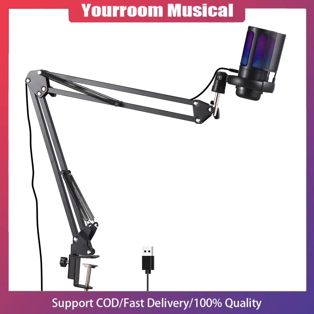 Yor)Gaming Microphone USB Microphone Set for PC Condenser Mic Gain ...