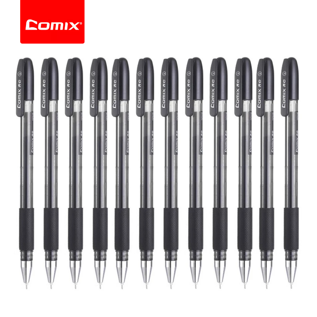 Comix Black Gel Pen Full Needle Pen Signature Pen Water Pen 0.38mm ...