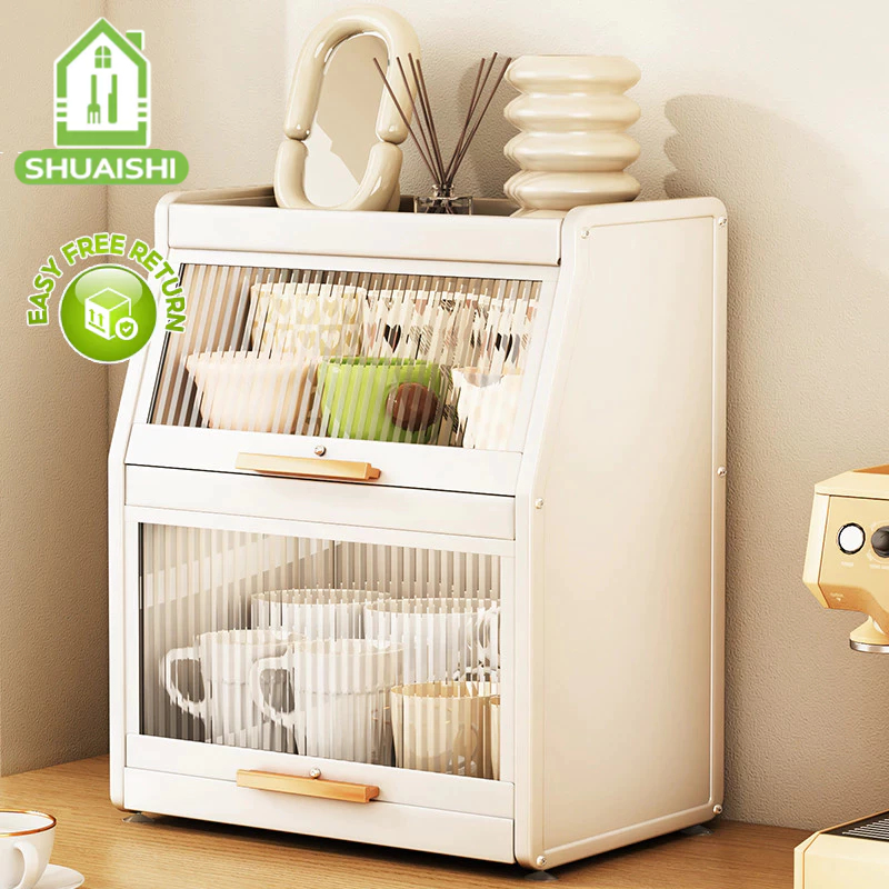 Aesthetic Kitchen Rak Cawan Mug Cup Holder Cup Storage Cabinet Mug ...