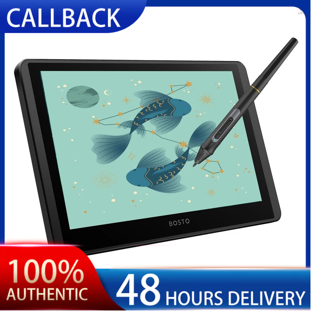 BOSTO 12HD-A H-IPS LCD Graphics Drawing Tablet Monitor 11.6 Inch Size 1366x768 Display 8192 ...