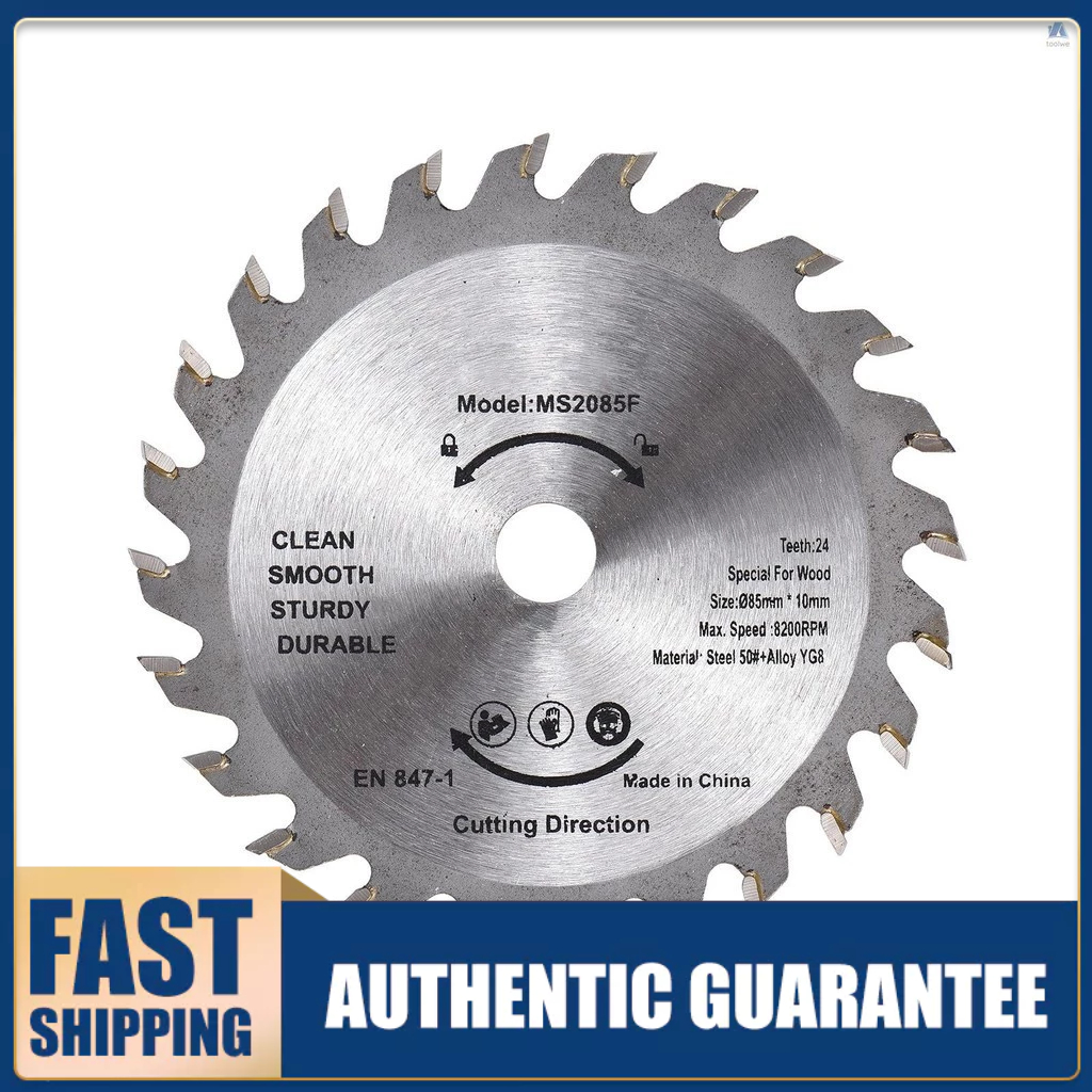 Wood Saw Blade TCT Wood Cutter 3-3/8inch (85mm) 24-Teeth Carbide ...