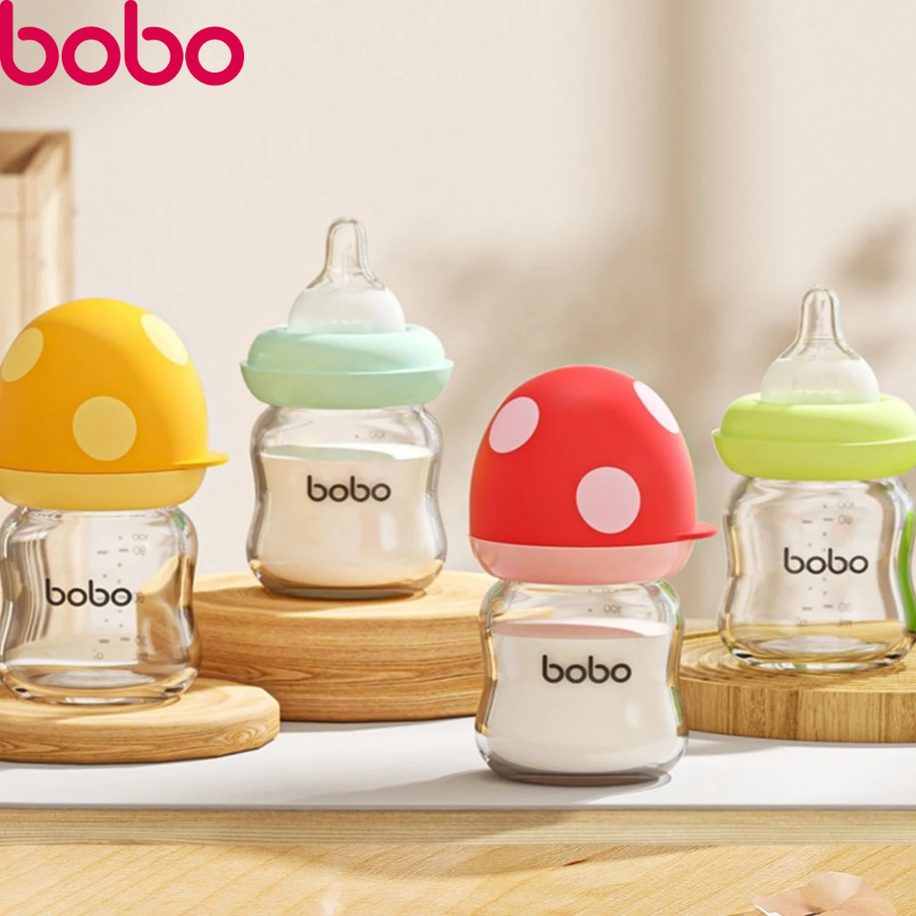 Bobo botol susu Newborn Glass Bottle with Start Teats, Anti-Colic Baby ...