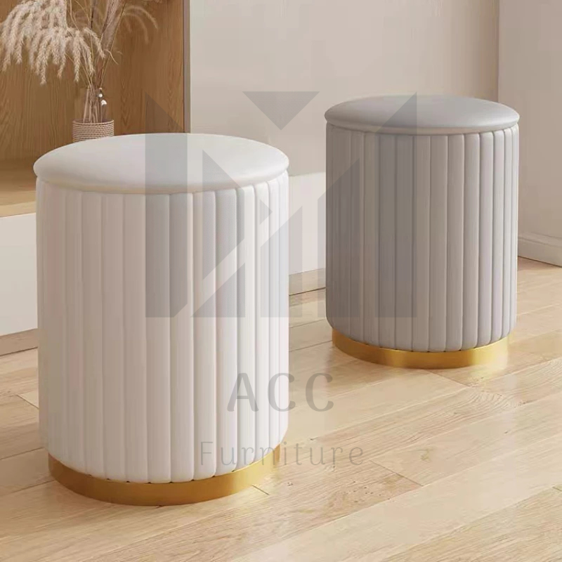 【ACC】Dressing Stool Chair Sofa Stool Makeup Stool Nordic Luxury Round ...