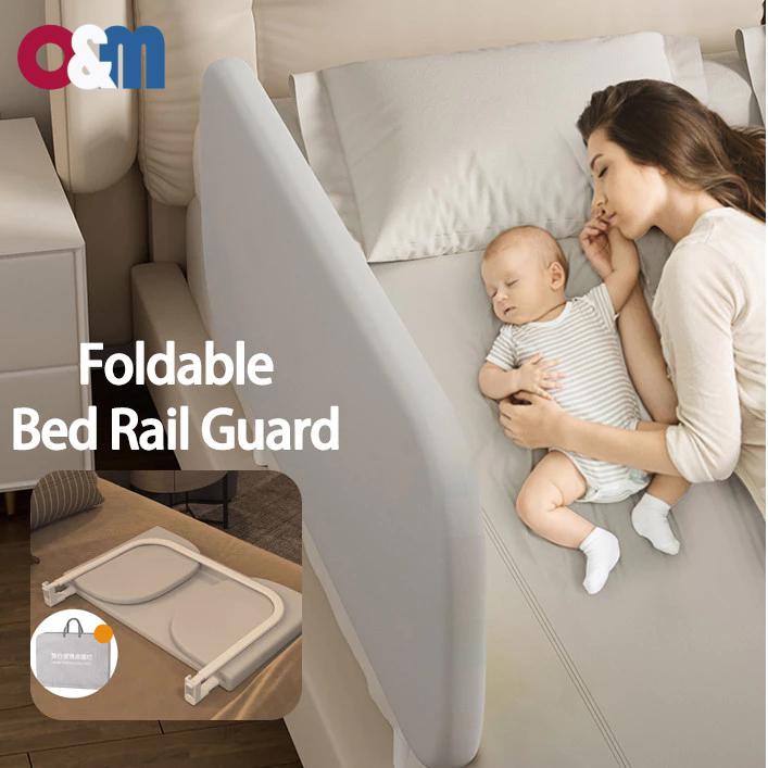 Baby Bed Rail Guard Safety Fence Bumper Bed Barrier Foldable Travel Bed ...