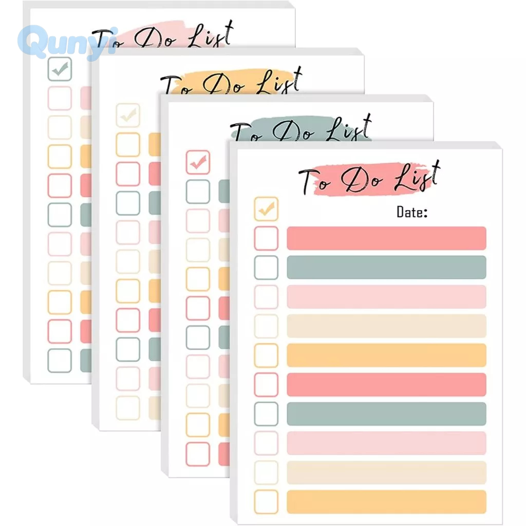 4 Packs to Do List Sticky Notes 4 x 6 Inches to Do Sticky Notes with ...