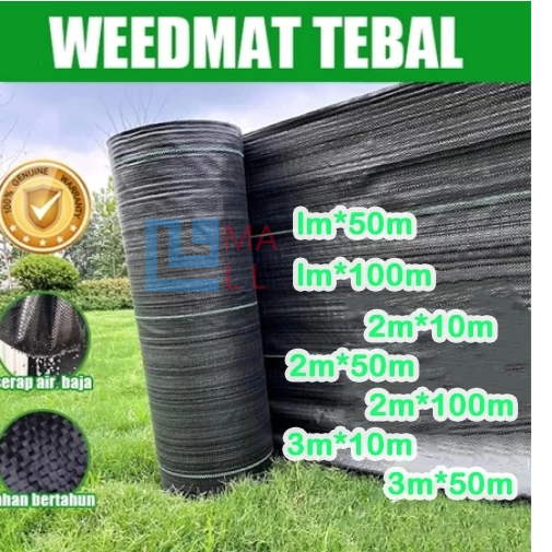 Weedmat Penutup Tanah Kawalan Rumput 50M/100M Weed Control Mat ...