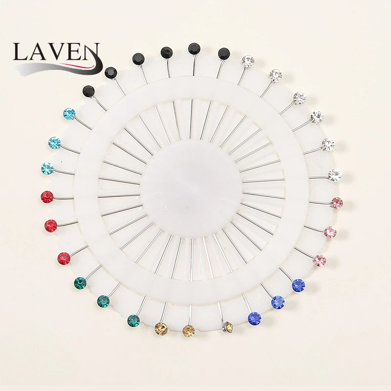 LAVEN 30Pcs/Bag Muslim Hijab Pins Rhinestone Crystal Hijab Accessories ...