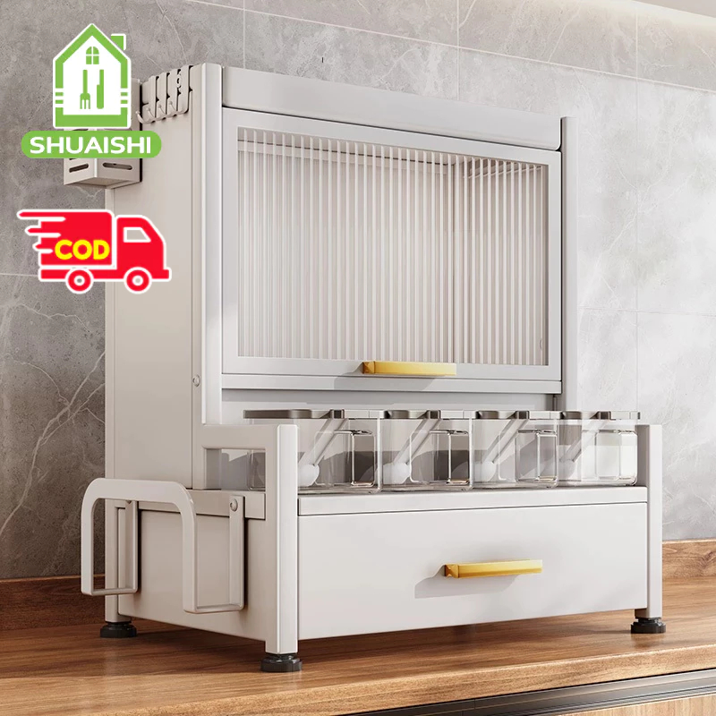 [5 in 1] Rak Dapur Kabinet Rak Rempah Kitchen Organizer for Spice Sauce ...