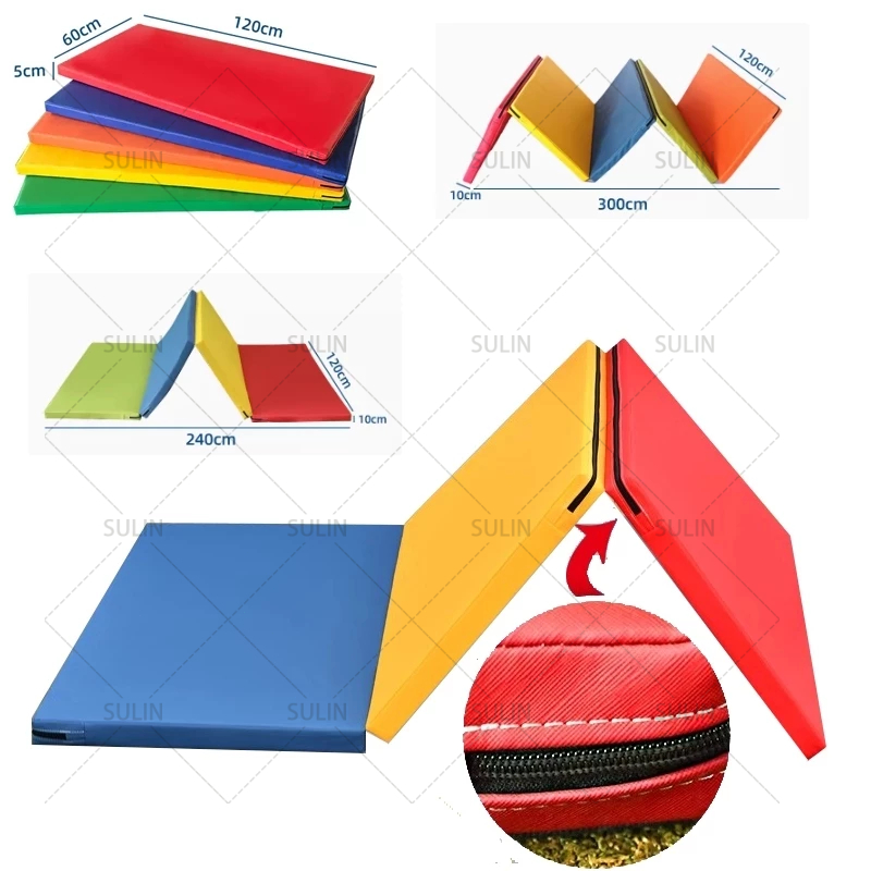 Folding Exercise Mat Tumbling Mats Physical Fitness Training Mat Yoga ...