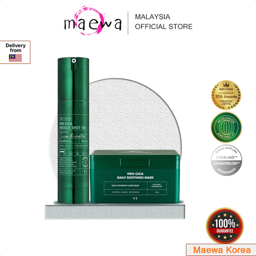 VT Pro Cica Reedle Shot 100 50ml + VT Pro Cica Daily Soothing Mask (30ea) | Shopee Malaysia