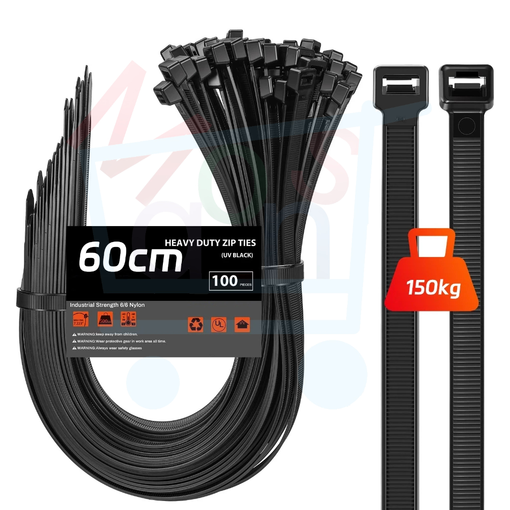 Zip Ties 60cm Heavy Duty Zip Ties with 150kg Tensile Strength, Super ...