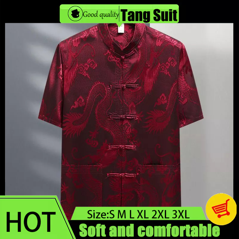 (MY STOCK) Sut Tang lengan pendek lelaki terlaris Sut Tang lelaki Cina ...