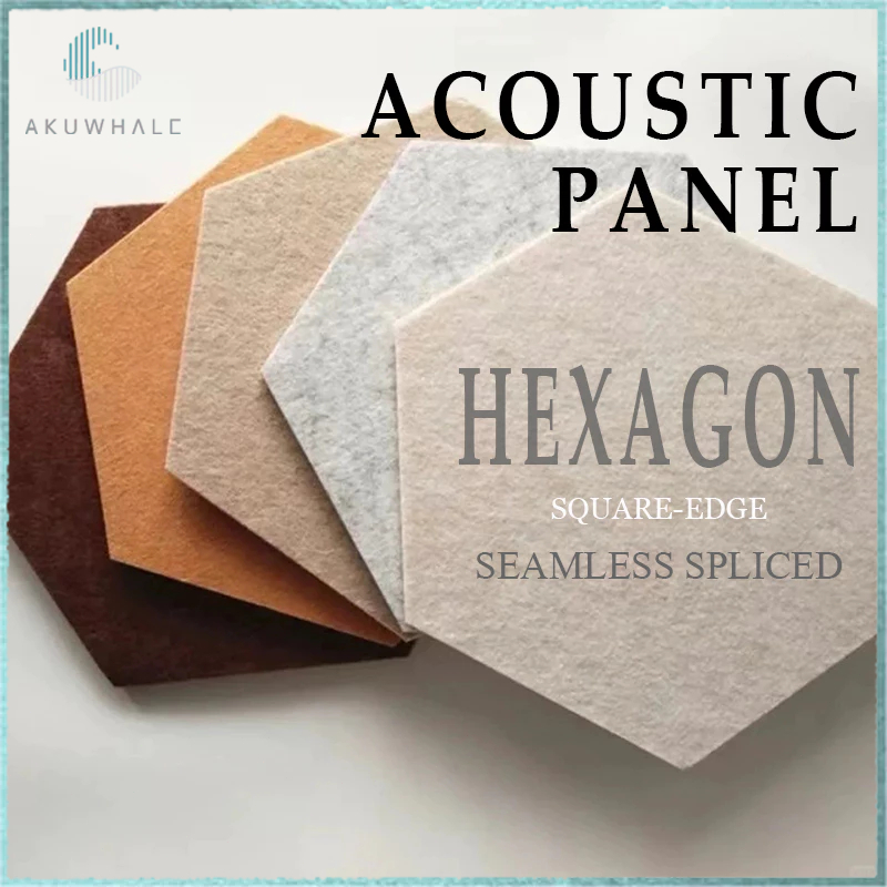 Hexagon Self-Adhesive Acoustic Panels Soundproof - 30x26x0.9cm ...