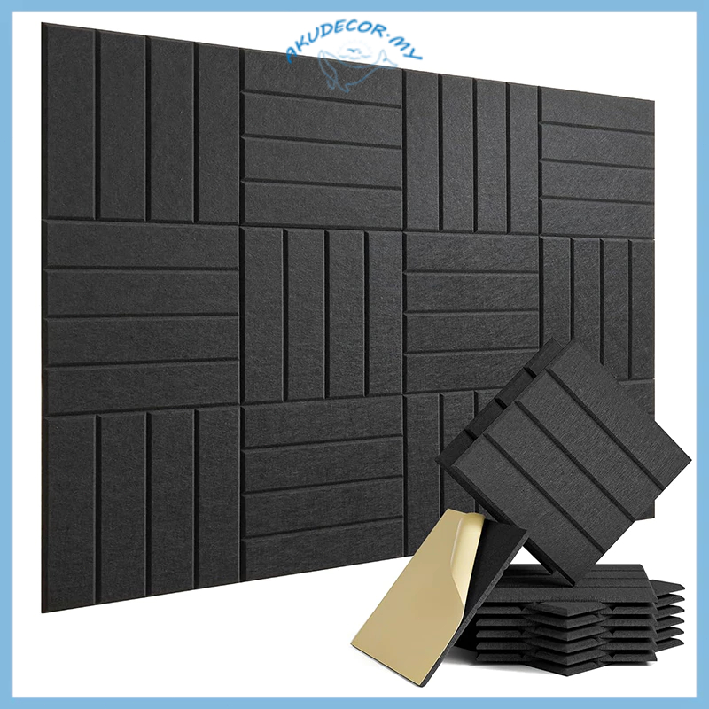 Square Vertical Slot 4 Slots Acoustic Panels Felt Wall Tiles with Safe ...