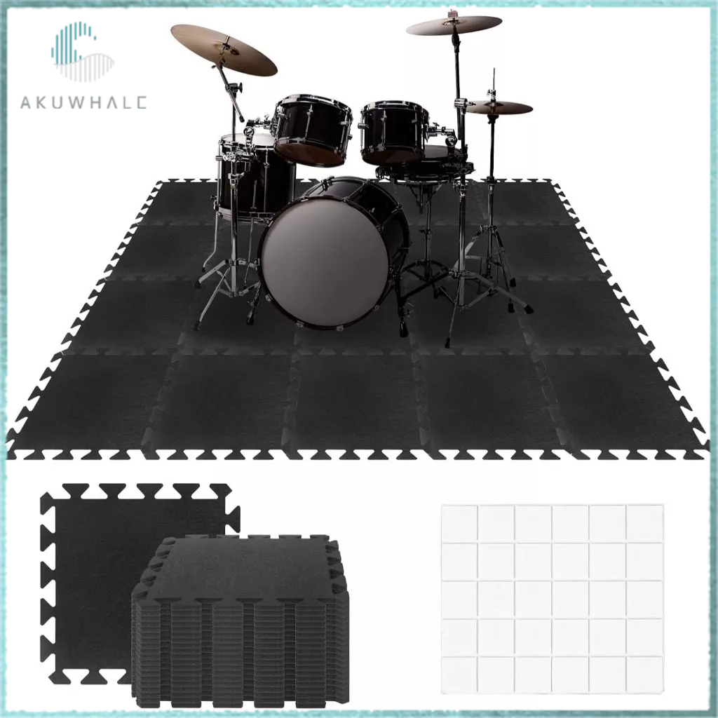 20pcs/set Felt Interlocking Floor Tiles - 30x30x0.9cm Sound-Absorbing ...