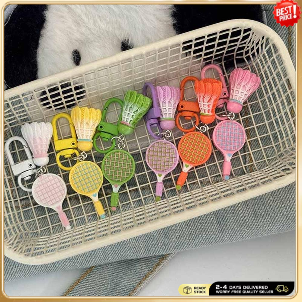 Creative Realistic Sport Mini Badminton/Tennis Keychain Key Ring ...