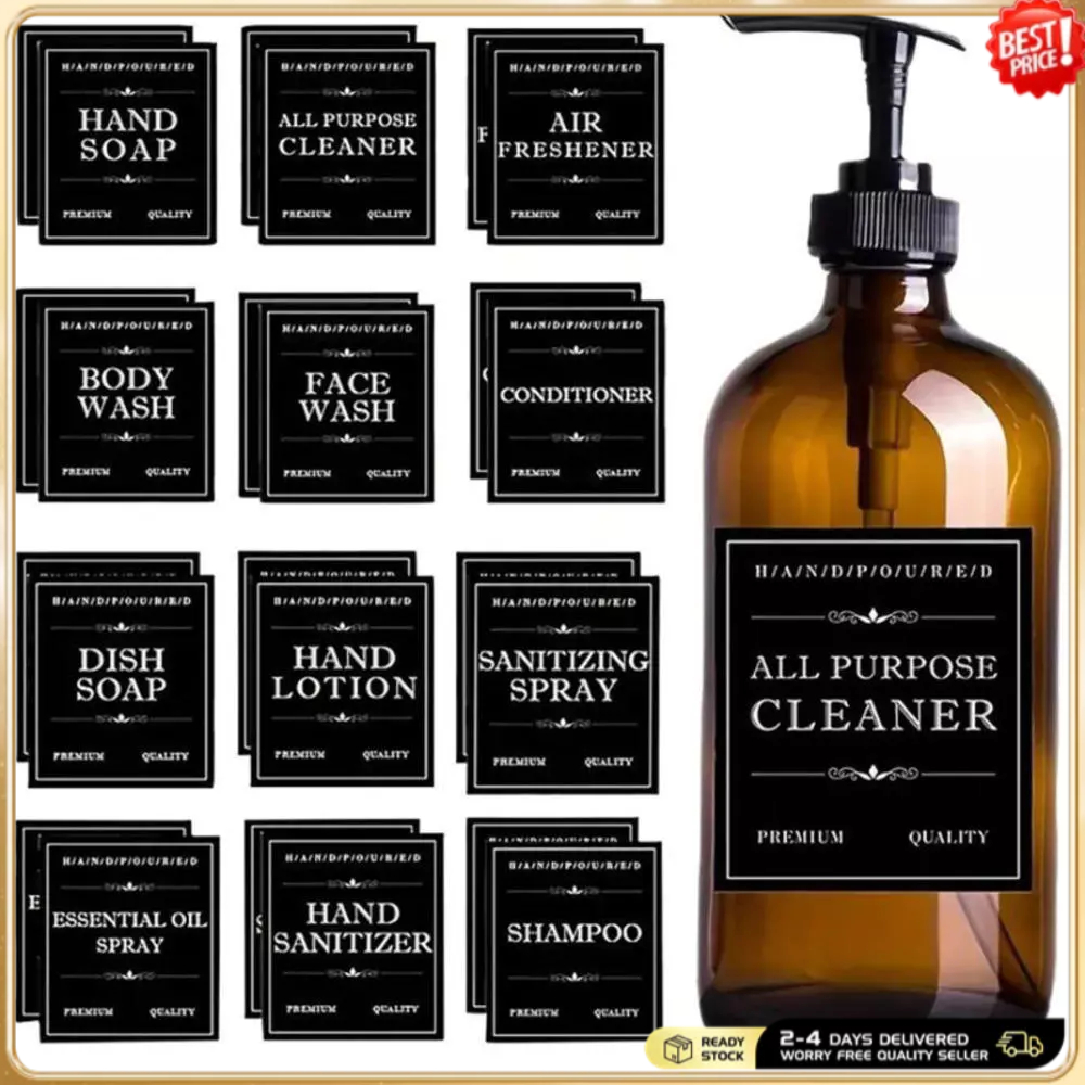 Clear Shampoo Labels Decorative Liquid Soap Labels Modern Minimalist ...