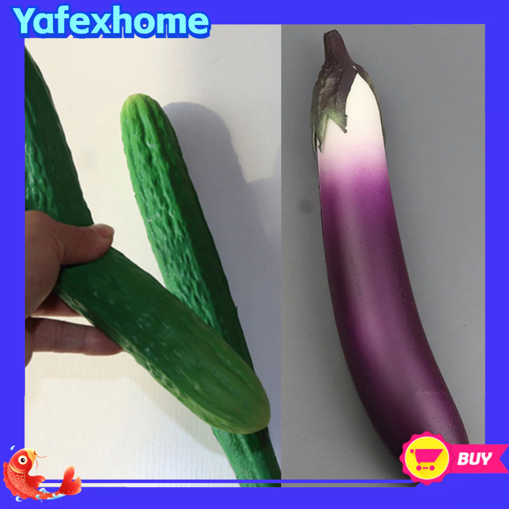Unique Photography Props Fake Cucumber and Eggplant for Hotel Displays ...