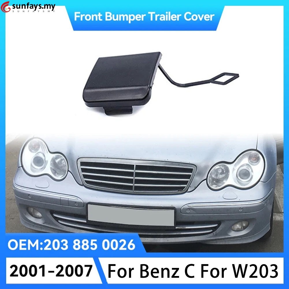 【S-HOT】Front Bumper Tow Hook Winch Cover For Mercedes For Benz For W203 ...