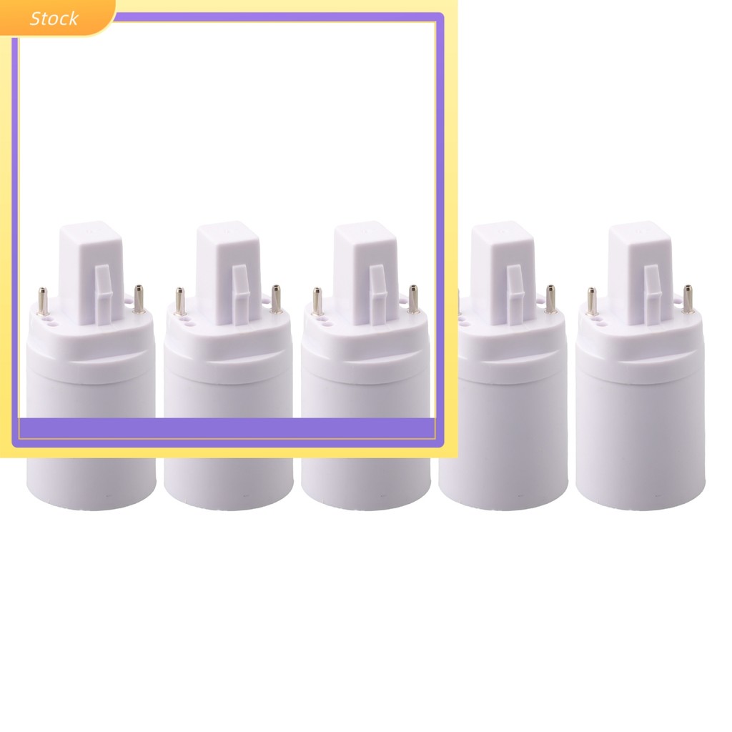 【ELCT】5PCS G24 2 Pin To E27 ES Edison Screw Light Bulb Socket Lamp ...