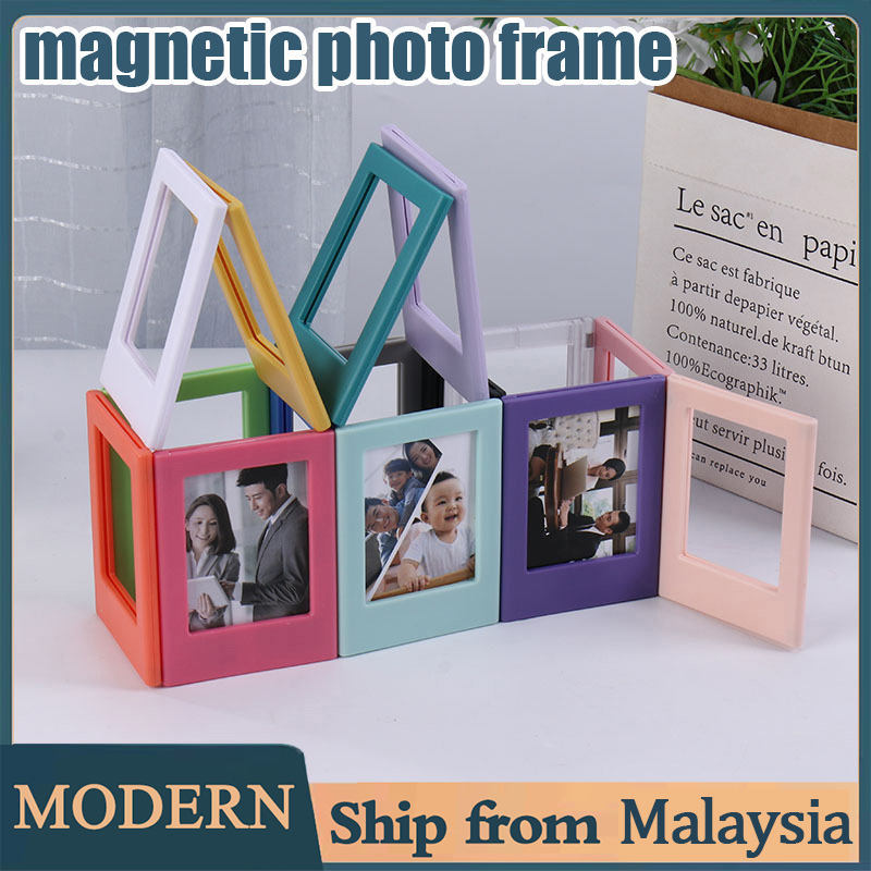 Bingkai Foto Magnet 3 Inci Pemegang Kad Foto Lutsinar Magnetic Photo ...