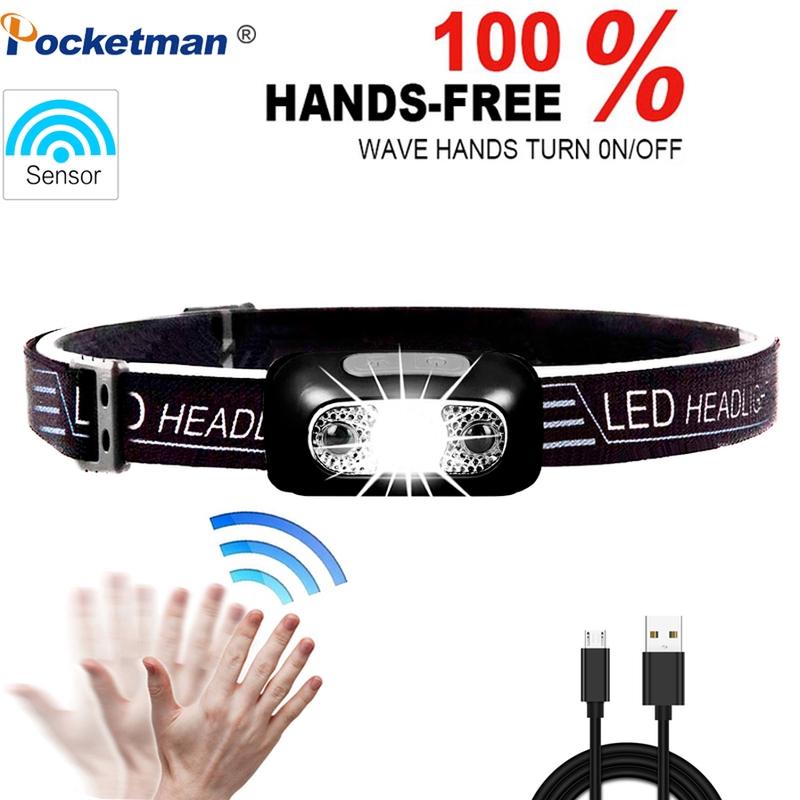 Mini LED Headlight Rechargeable Human Motion Sensor, Portable And ...