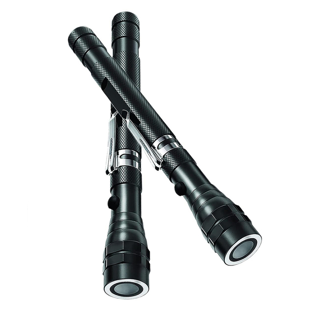 Extendable Telescoping Strong Magnetic LED Flashlight Pickup Tool with ...