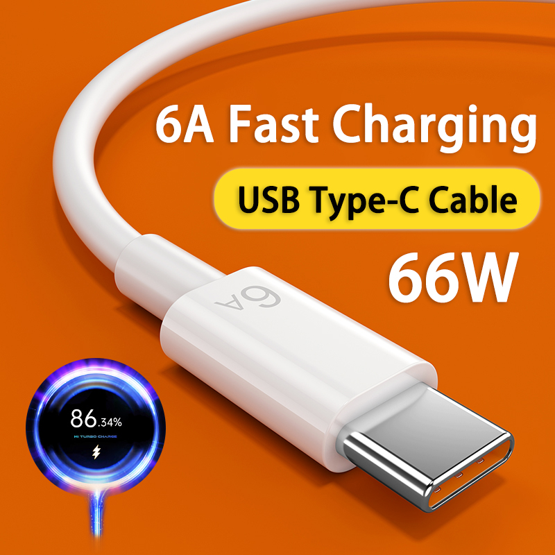 66W 6A Fast Charging Usb Type C Cable for Xiaomi Redmi POCO Huawei ...