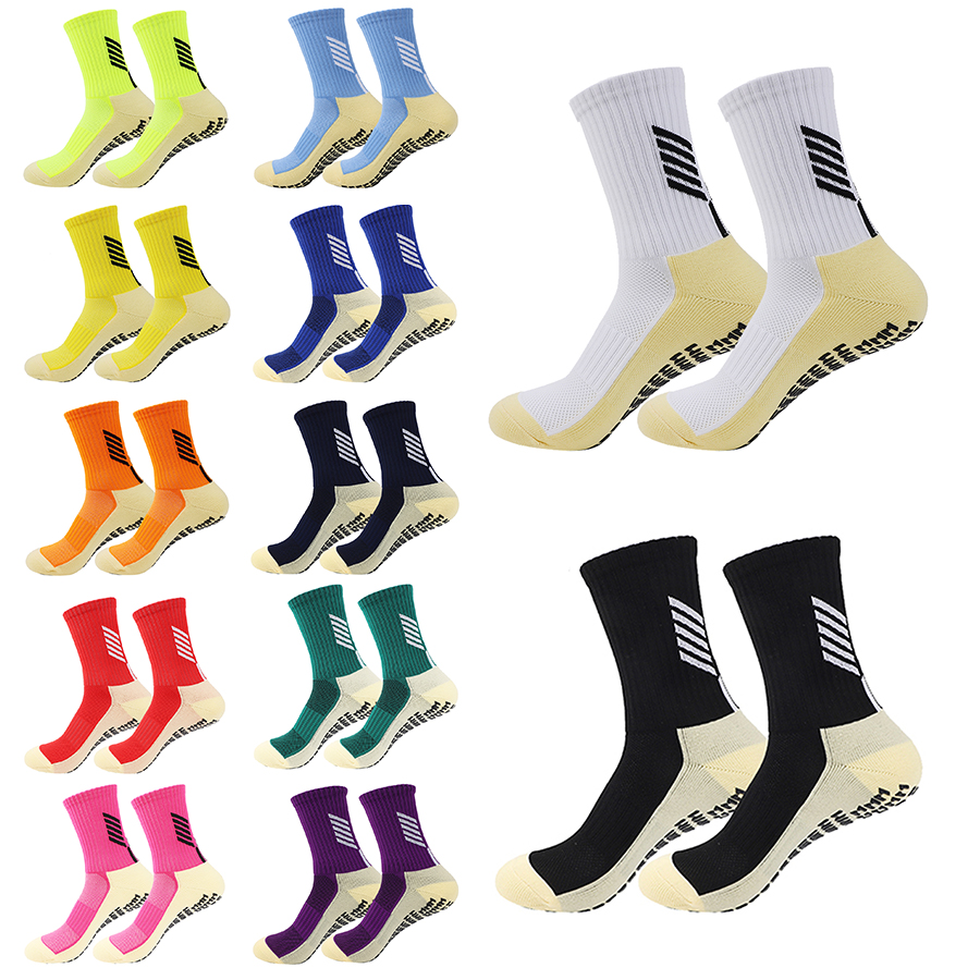 1 Pair New Style Mid-Tube Anti-Slip Dot Glue Football Socks Men ...