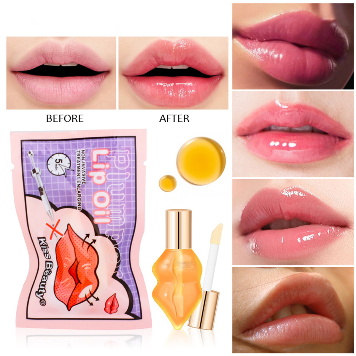 Ginger Mint Lip Enhancement Lip Glaze Plump Moisturizing Lip Big Mouth Lip Enhancement Liquid ...