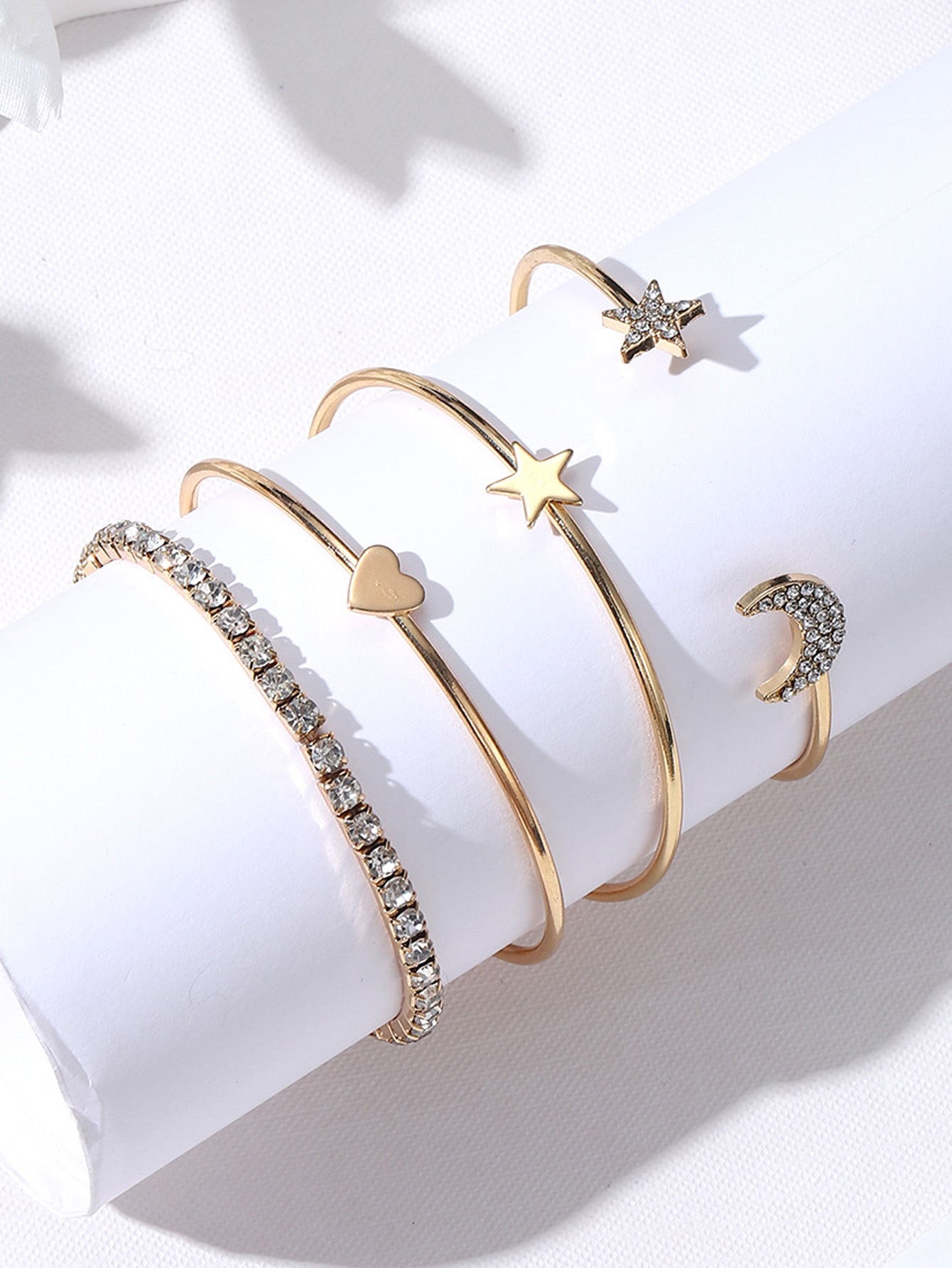 Fashion Personality 4 Pcs Bracelet Women's Accessories Alloy Five Point ...