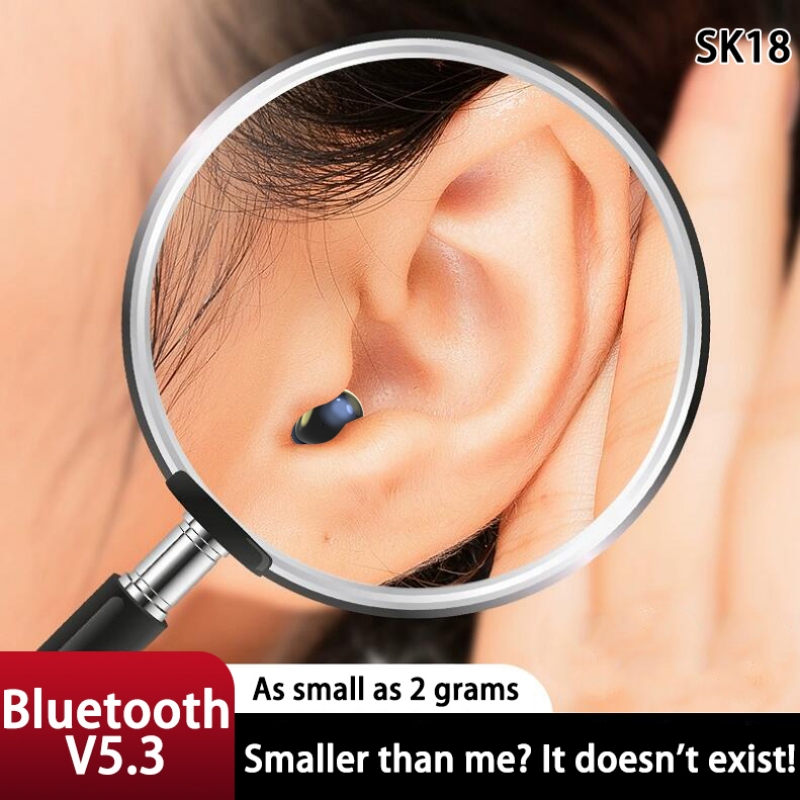 SK small earbuds wireless bluetooth headset,headphones sport,sleep,work ...