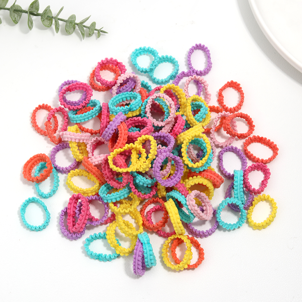 50pcs Cute Mini Hair Ties For Baby Girls Colorful Elastic Hair Bands ...