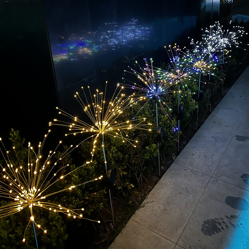90 LED Firework Dandelion Light Solar Garden Light Outdoor Waterproof ...