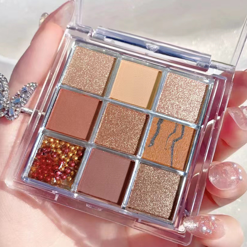 Crispy Fragrant Rice Nine-Color Eyeshadow Palette Matte Pearlescent ...