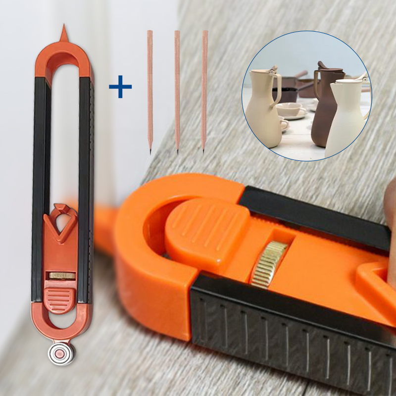 Lockable contour scribing ruler wheel, precision scribing tool ...