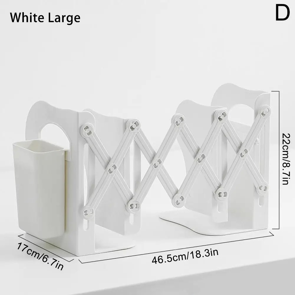 Retractable Bookends For Shelves Book Support Stand Set Adjustable ...