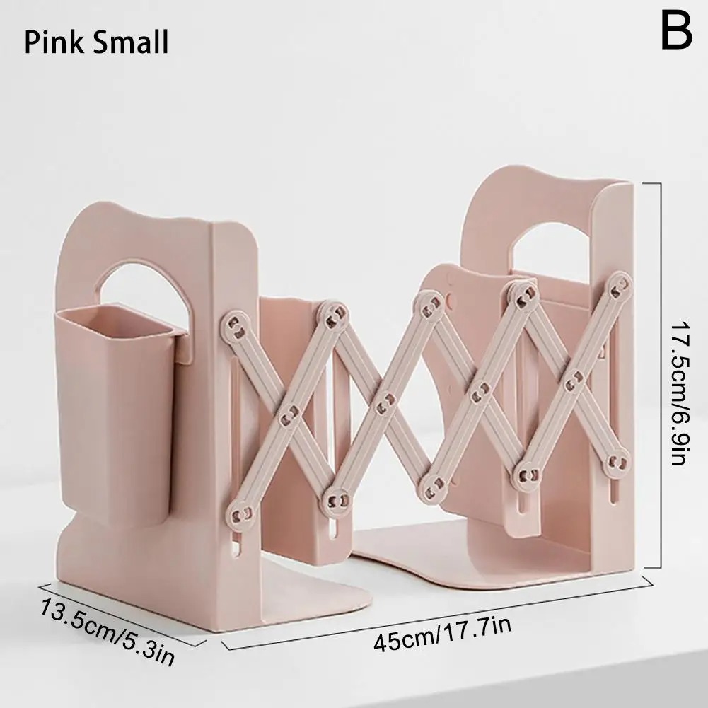 Retractable Bookends For Shelves Book Support Stand Set Adjustable ...