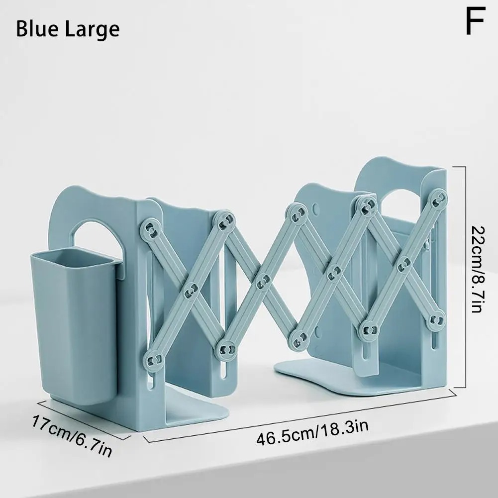 Retractable Bookends For Shelves Book Support Stand Set Adjustable ...