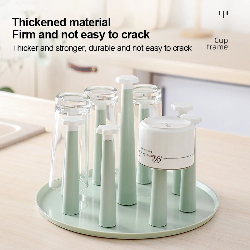 Cup Drying Rack Dust-proof Glass Cup Drainer Holder Stand Detachable ...