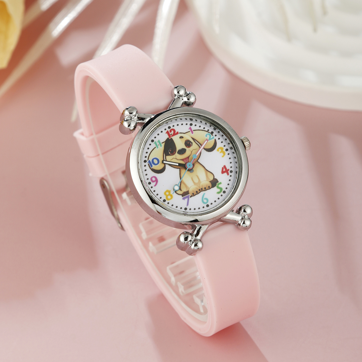 A Cute Cartoon Puppy Dial Silicone Strap Quartz Watch | Shopee Malaysia