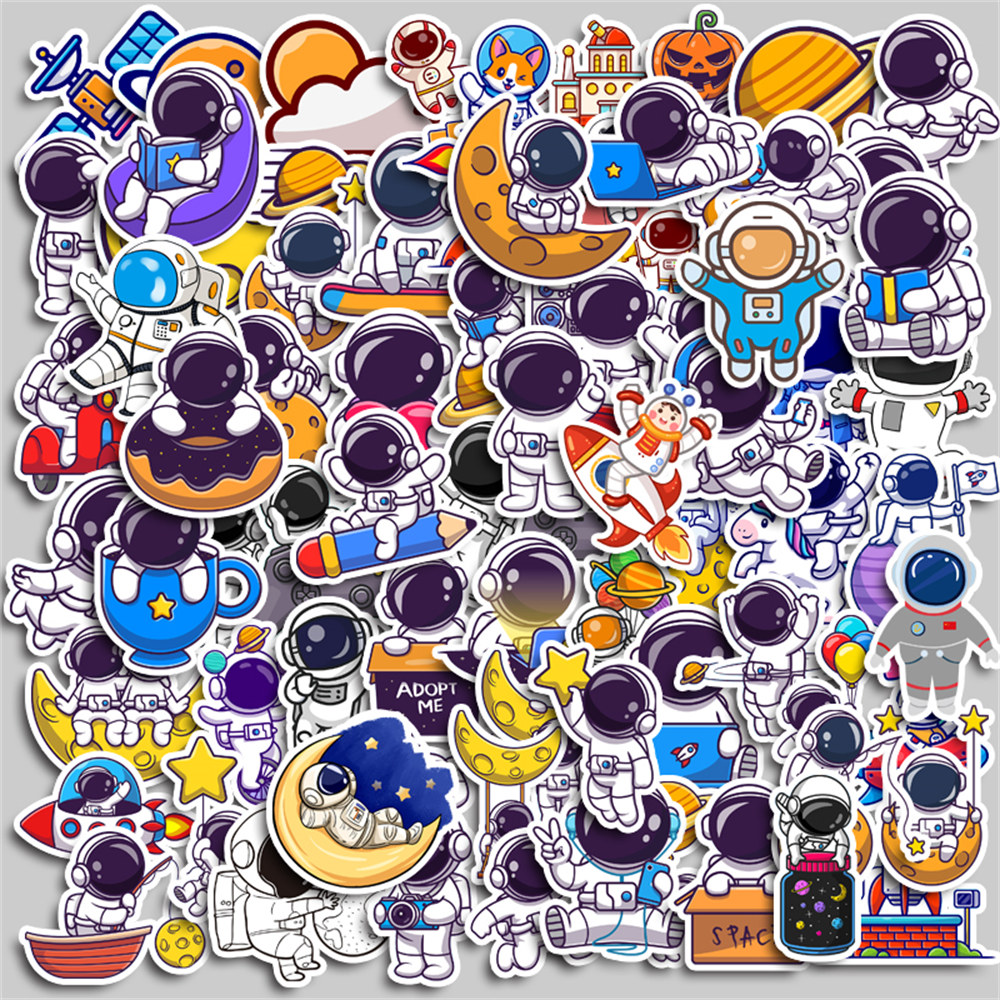 83pcs Cute Astronaut B Version Stickers Diy Computer Washi Scrapbooking ...
