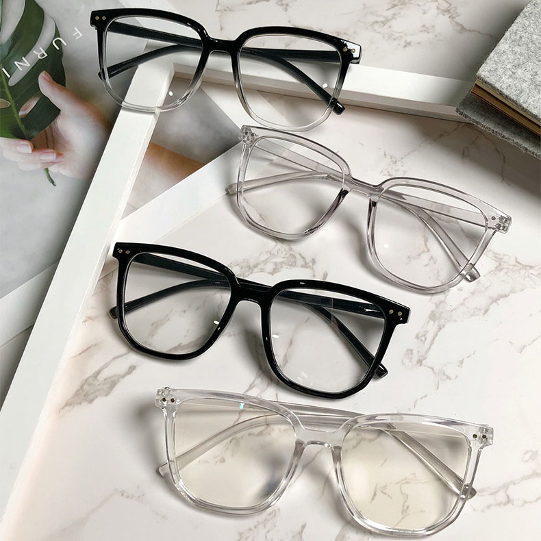 Trendy Korean Square Glasses - Oversized Frame for Work & Daily Wear ...