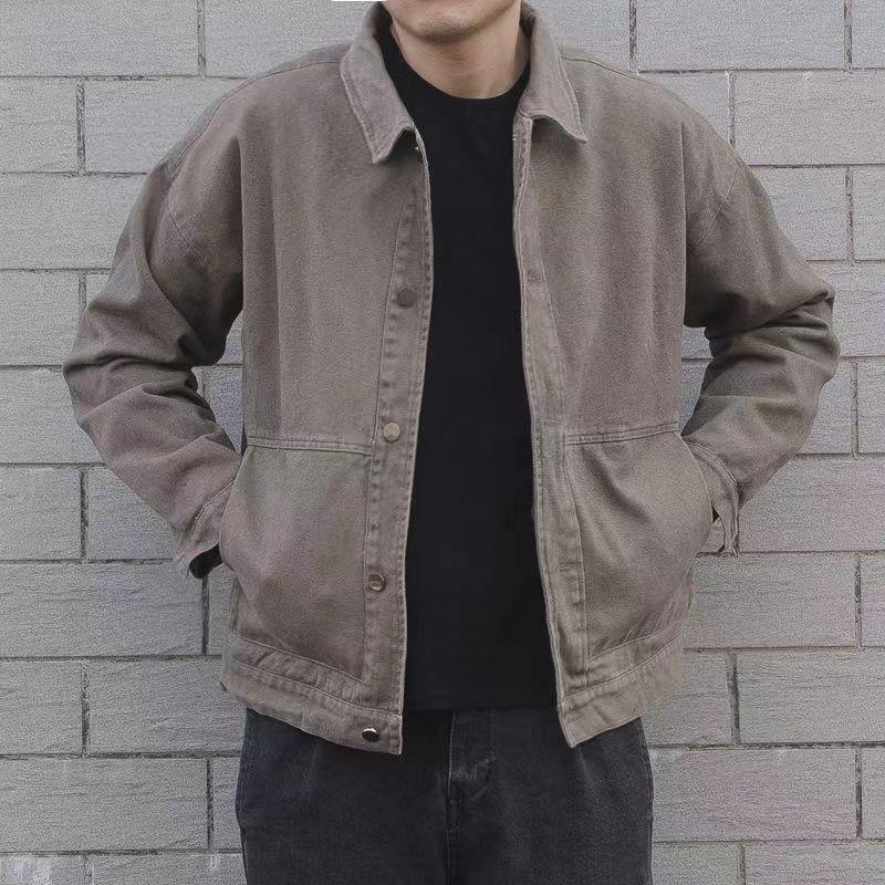 Big size Jeket lelaki Welding work jacket Winter denim male plus velvet ...