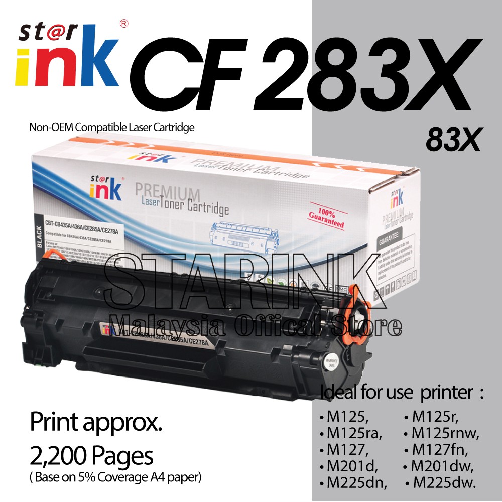 Compatible to HP CF283X CF 283X 83X HP83X LaserJet Pro MFP M125 M127 ...